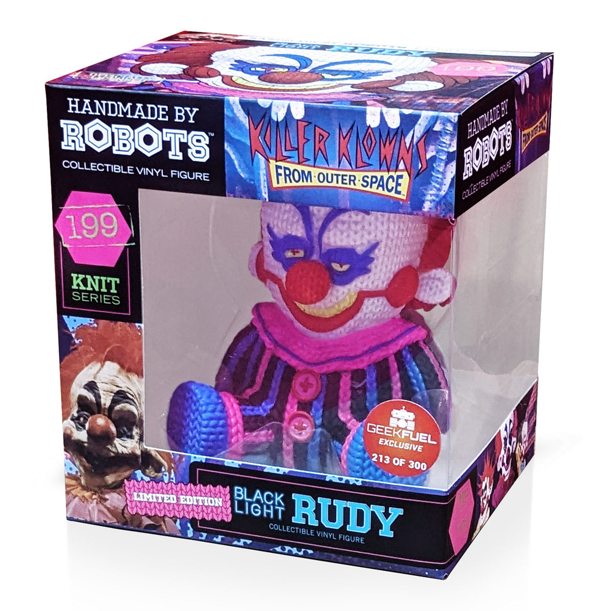 Killer Klowns From Outer Space Black Light Rudy Figure — Geek Fuel